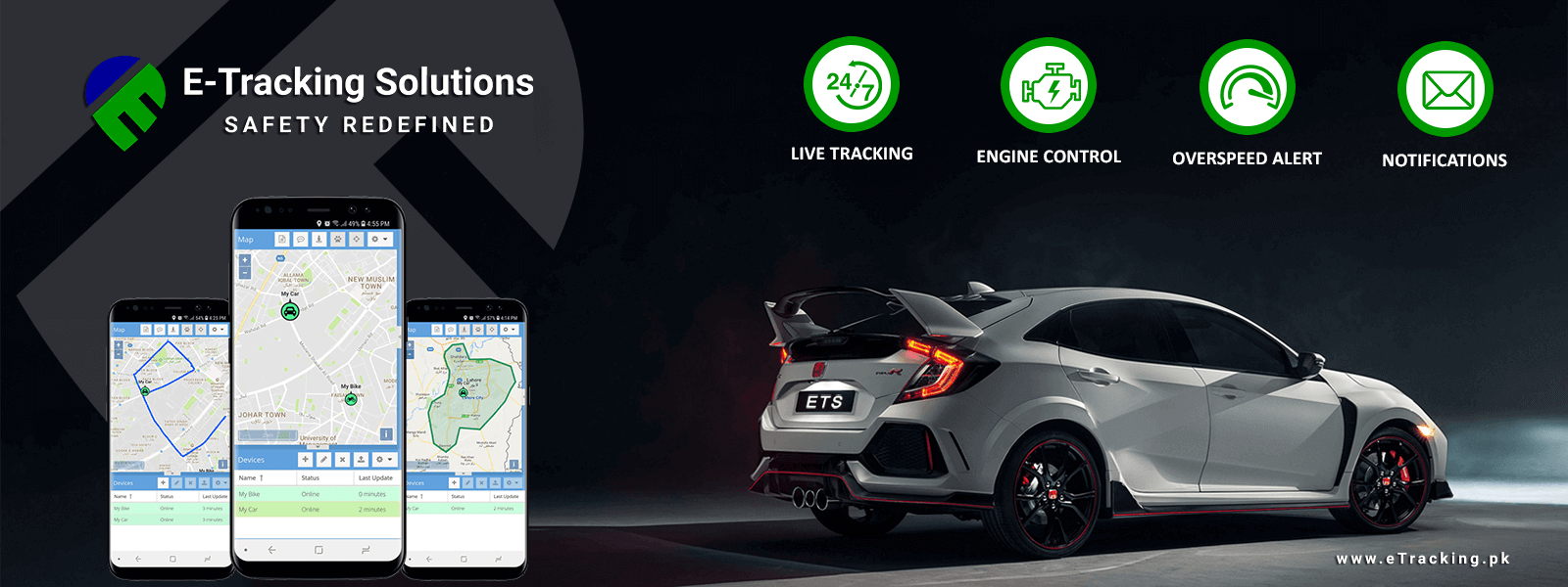 Buy Car Tracker in Pakistan - E-Tracking Solutions